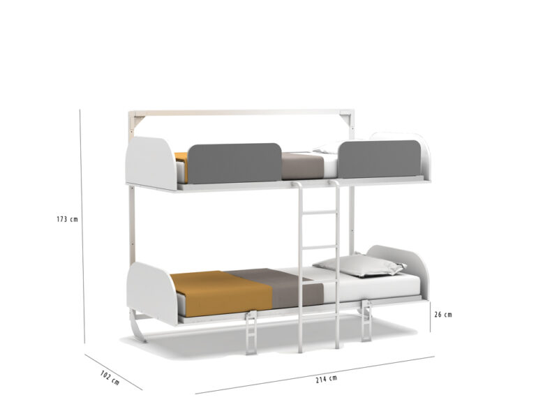 Opklap stapelbed Simply - Multimo Bedden